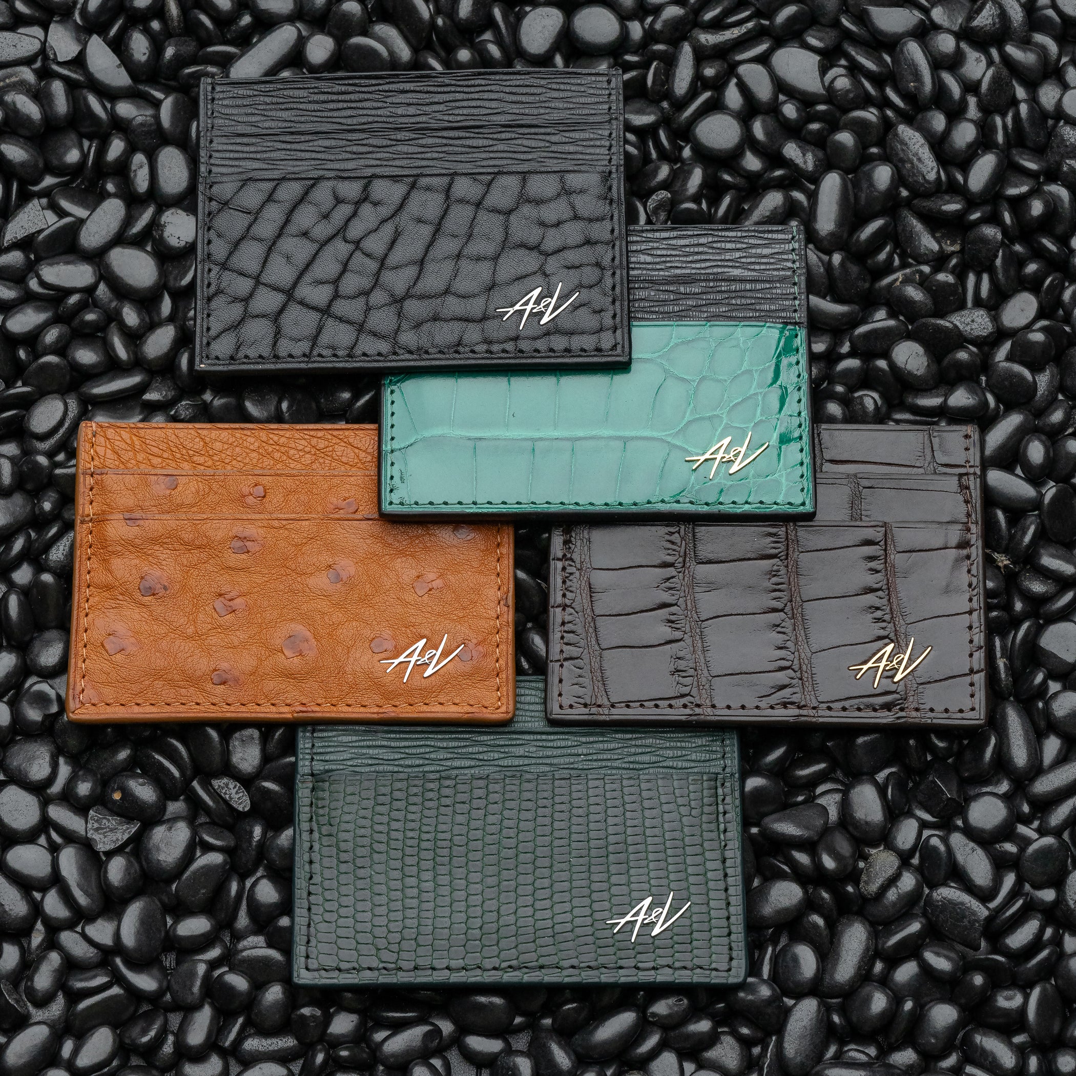 Alligator leather card holders buy with discount & delivery - A&V - A&V